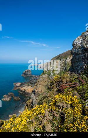 United Kingdom, Channel Islands, Sark Island (aerial view Stock Photo ...