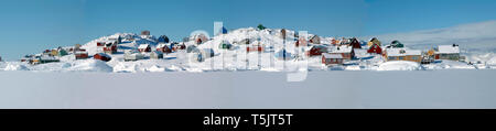 Kulusuk Island and Kulusuk village, East Greenland Stock Photo - Alamy
