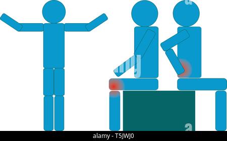Illness stick figure icon set isolated on a white background, part 2 ...