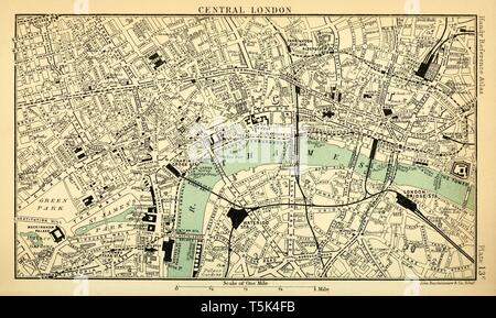 Vintage London Map Stock Photo - Alamy