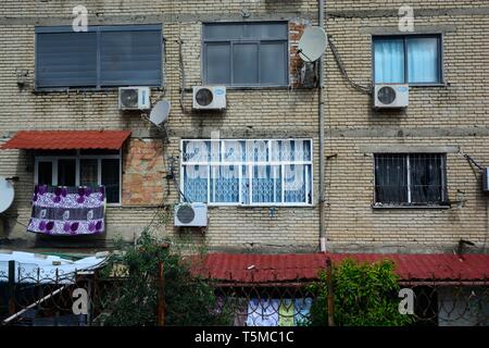 Communist blocks of flats known as grey blocks Tirana Albania Stock ...