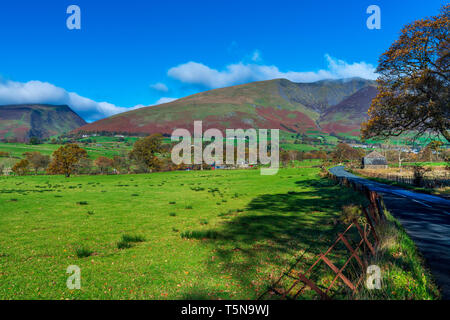 Cumbrian landscape near Threlkeld, Lake District National Park, Cumbria ...