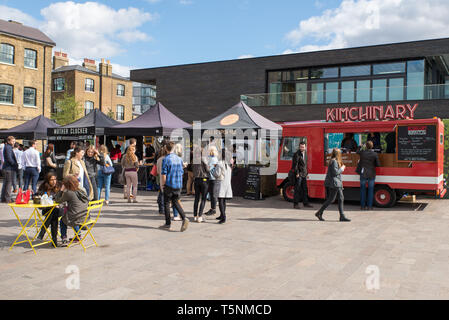 Street food market created by KERB in Granary square, in front of St ...