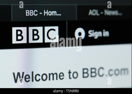 BBC News Business Pages Website or web page on a laptop screen or ...