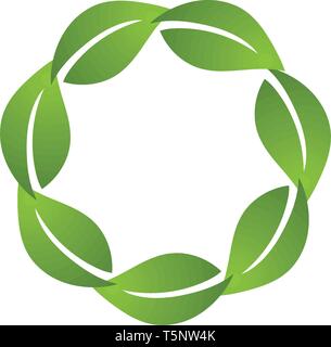 Seven leaf go green logo nature Stock Vector Image & Art - Alamy