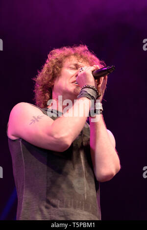 Carl Sentance of Nazareth performing at Weyfest music festival, Farnham ...