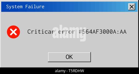 Retro computer window. PC dialog box. Old user interface warning message. Retro browser and ...
