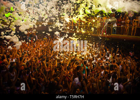 Foam Party. Amnesia Discoteque. San Rafael. Ibiza. Balearic Islands ...