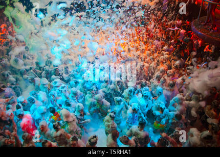 Foam Party. Amnesia Discoteque. San Rafael. Ibiza. Balearic Islands ...