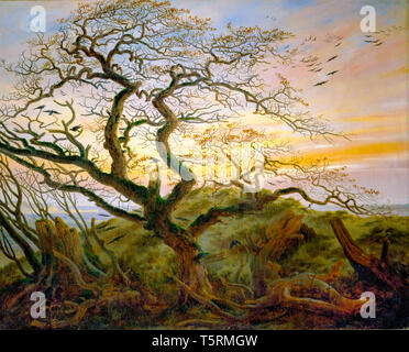 19th century - The Tree of Crows (Baltic Coast) - Caspar David Stock ...