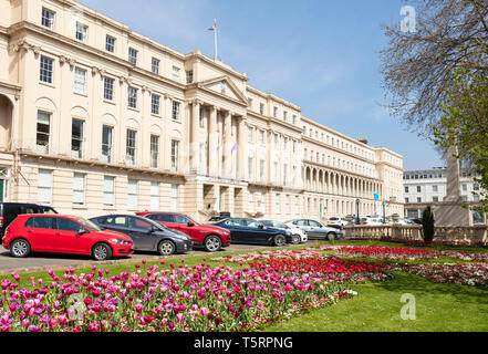 Terrace of Georgian houses and the Cheltenham Borough Municipal Offices ...