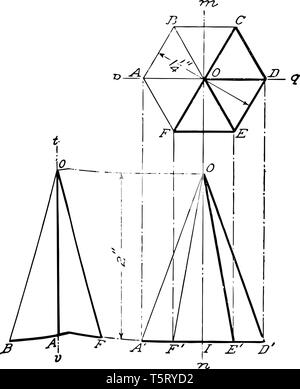 An image showing the diagram of the hexagonal prism. The hexagonal ...