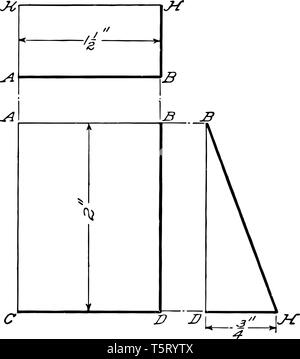 The image shows the projection of a rectangular prism whose wide side ...