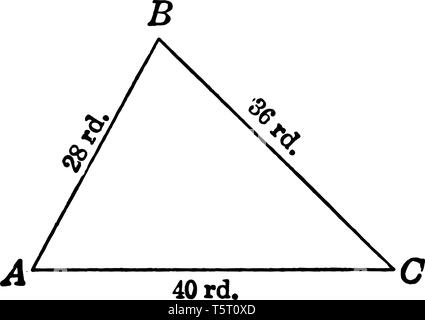 An image showing a triangle. The triangle ABC divided into two equal ...