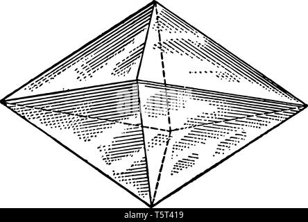 A diagram of a regular octahedron. It is a polyhedron with eight faces ...