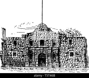 Battle of Alamo vintage line drawing Stock Vector Image & Art - Alamy