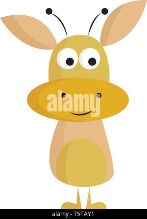 Funny cartoon monster face. Vector Halloween monster round avatar Stock ...