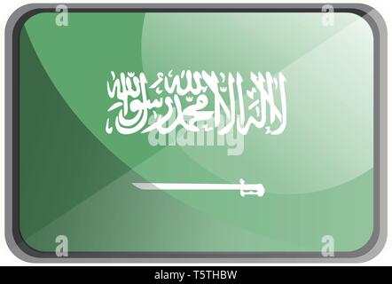 Saudi Arabia flag, vector illustration on a white background Stock ...