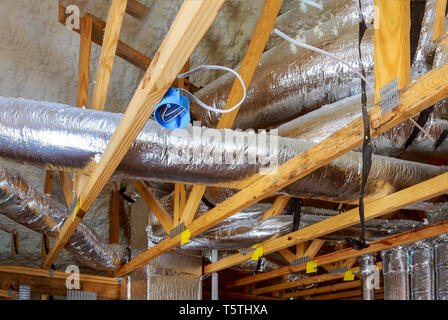 Fragment of a ventilation system in a frame house Stock Photo - Alamy