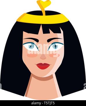 Cleopatra. Vector Illustration of a queen of Egypt Chinese dragon ...