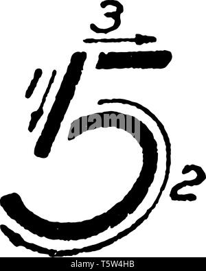 This is an image of how to write the inclined capital number 3 using ...