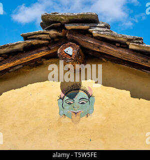 God and Goddess wall painting tiles, pakka mahal, varanasi, uttar ...
