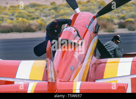 P-51 Mustang air racer Strega sits on the ramp Stock Photo - Alamy