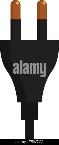illustration of an electric plug black color Stock Vector Image & Art ...