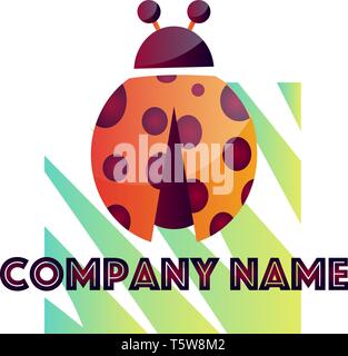 A modern logo design template on dark background Stock Vector Image ...