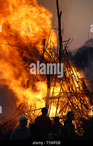 Easter fire in Blankenese (Hamburg, Germany). Easter fires have been a ...