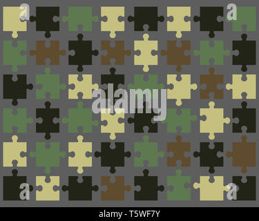 Separate pieces of white puzzle, seamless illustration Stock Photo - Alamy