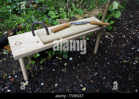 roman bench holdfast from herculaneum and drawknife reconstructed by ...