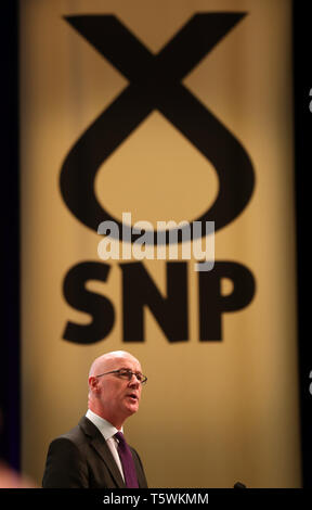 First Minister John Swinney during a visit to Springburn Academy in ...