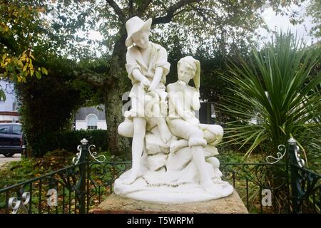 dartmouth statue devon england Stock Photo - Alamy