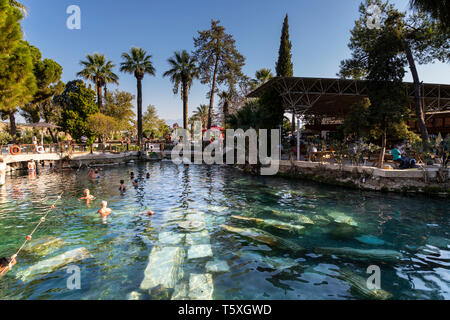 The former sea water outdoor swimming pool close to the village of ...