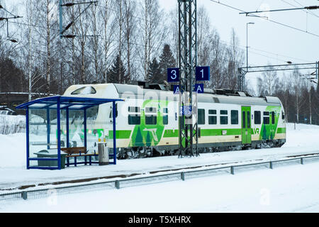 Finnish Intercity train in Finland Stock Photo: 70174286 - Alamy