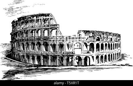 Roman colosseum illustration Stock Vector Image & Art - Alamy