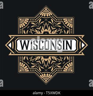 Vintage label with floral elements Stock Vector Image & Art - Alamy