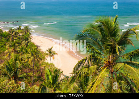 Goa beach aerial panoramic view in India Stock Photo - Alamy