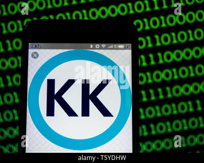 In this photo illustration a Keihin Corporation logo seen displayed on ...