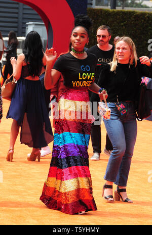 Singer Janelle Monae attends the premiere of the sci-fi motion picture ...