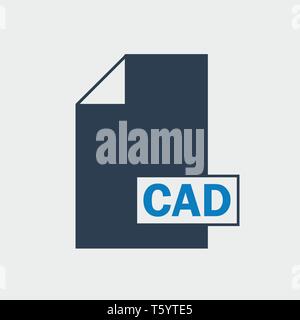 Computer Aided Design (CAD) file format icon Stock Vector Image & Art ...