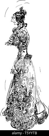 Woman Victorian Era Line Drawing Stock Vector Image & Art - Alamy