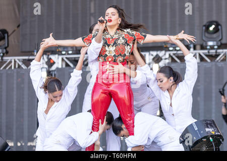 Spanish singer Rosalia (Rosalía Vila Tobella) during Something In The ...