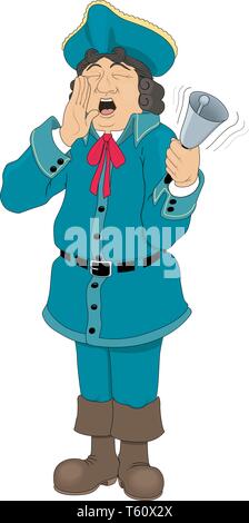 Town Crier Vector Illustration Stock Vector Image & Art - Alamy