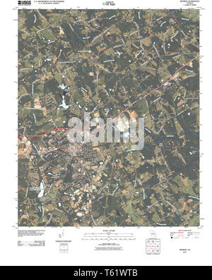 Map of Monroe in Georgia Stock Photo - Alamy