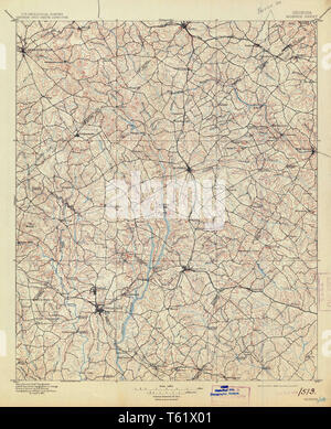 Map of Monroe in Georgia Stock Photo - Alamy