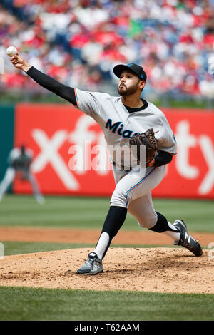 Miami Marlins pitcher Pablo López (49) pitching during an MLB Spring ...