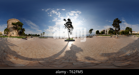 360° view of The White Tower of Thessaloniki - Alamy