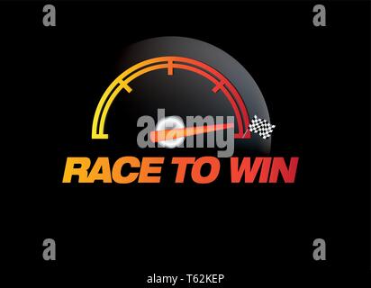 Vector illustration of a motorsports design elements on a white ...